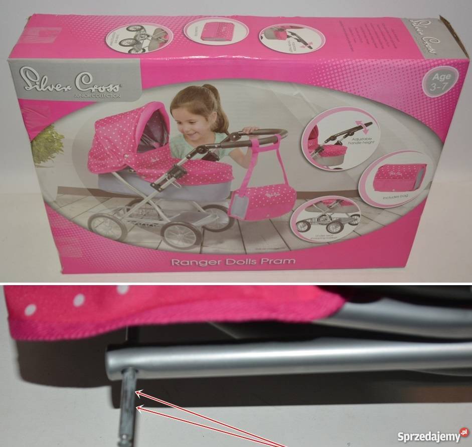 Wózek dla lalek Silver Cross Ranger Pram gondola Rewal - Sprzedajemy.pl