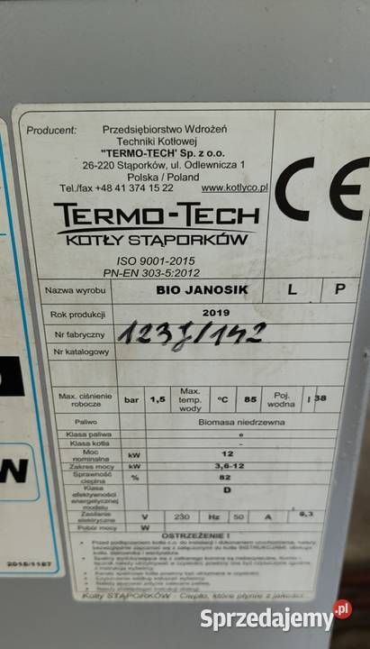 Piec węglowy Janosik Termo-Tech Tarnów - Sprzedajemy.pl