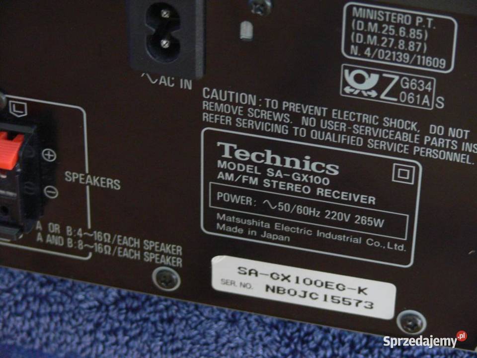 Amplituner Technics SA-GX 100 mocny 265 wat. WYSYŁKA. Jasło - Sprzedajemy.pl
