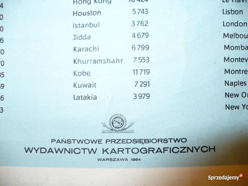 Ścienna mapa świata PLO - Sprzedajemy.pl