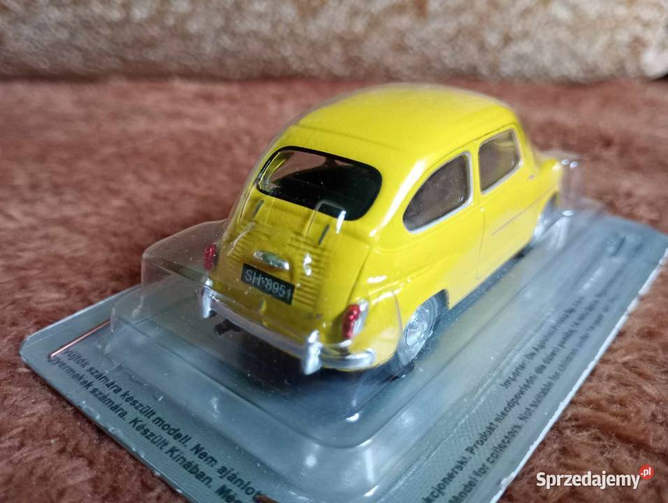 FIAT 600D zastava 750 deagostini 1:43 kultowe auta PRL model Warszawa ...