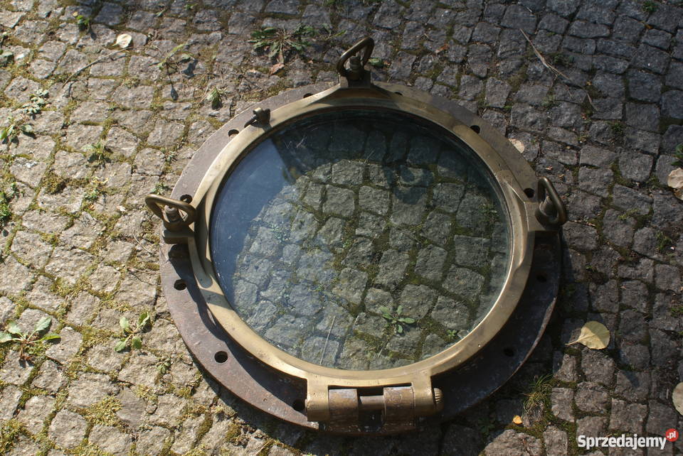 Duży oryginalny mosiężny bulaj średnica 62cm marynistyka Warszawa ...