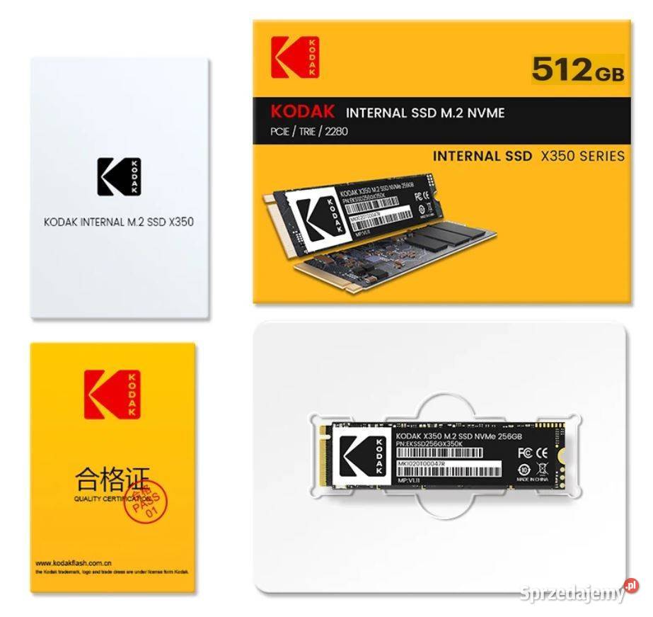 Dysk wewnętrzny SSD KODAK 512GB M.2 NVMe 2280 PCIe 3x4 fast Pobiedziska ... Dysk wewnętrzny SSD KODAK 512GB M.2 NVMe 2280 PCIe 3x4 fast Pobiedziska ...