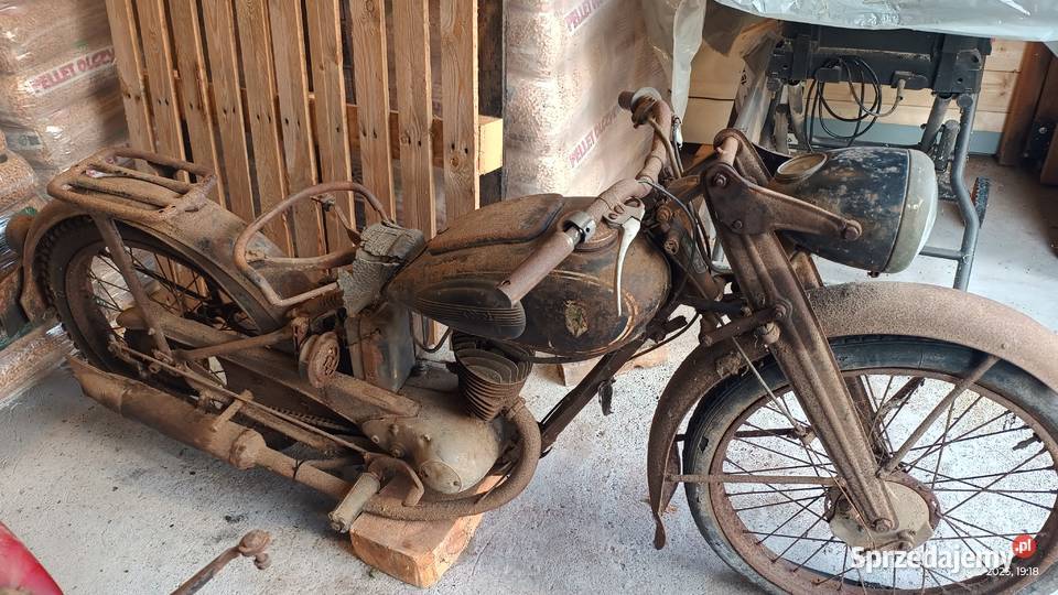 DKW RT 125 W rok 1950 Trapez Oryginał Auto Union Wanderer, wsk, nsu ...