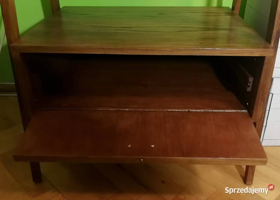 Stolik szafka PRL RTV pod TV, typ B-64 retro po renowacji Żyrardów ...