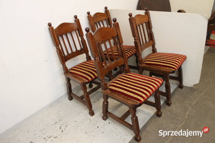 Krzesła dębowe 4 szt. komplet ID 10784 Warszawa - Sprzedajemy.pl