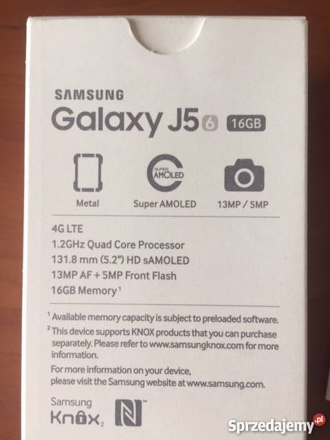 SAMSUNG GALAXY J5 2016 J510F CZARNY, Nowy, Dowód zakupu Warszawa ...