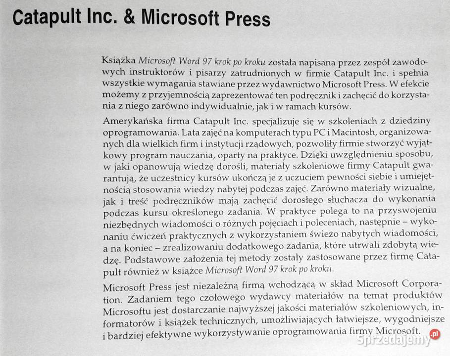 Microsoft Word 97 - Wersja polska. Krok po kroku Chełm - Sprzedajemy.pl Microsoft Word 97 - Wersja polska. Krok po kroku Chełm - Sprzedajemy.pl