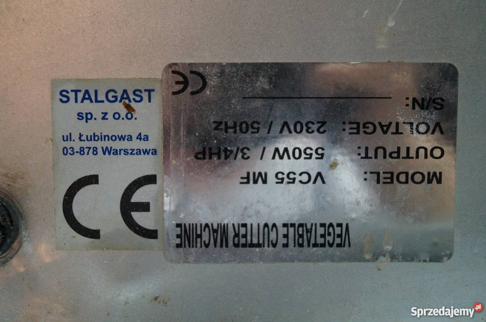 Szatkownica elektryczna do warzyw STALGAST + tarcze Kielce - Sprzedajemy.pl