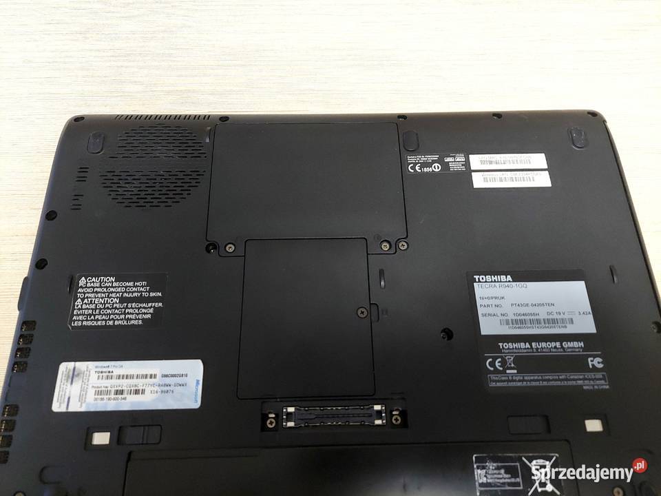 Toshiba R940 i5-3340 8GB RAM,256 GB SSD,USB 3.0. Czarna Woda ...