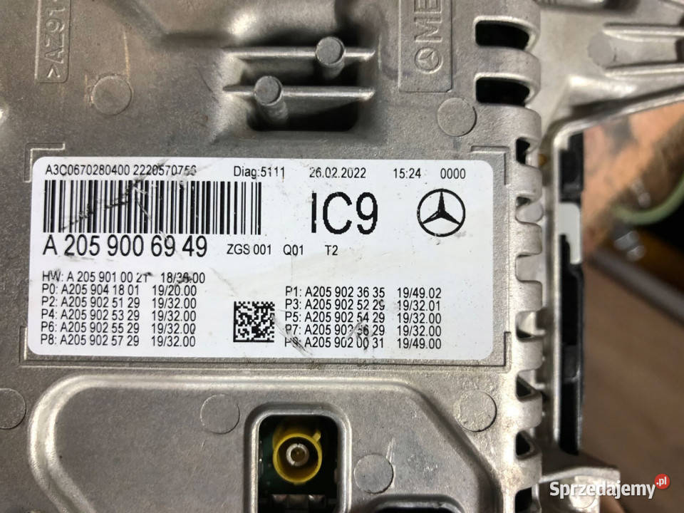 MERCEDES W205 WYŚWIETLACZ LICZNIK 2059006949 Murzynowo - Sprzedajemy.pl