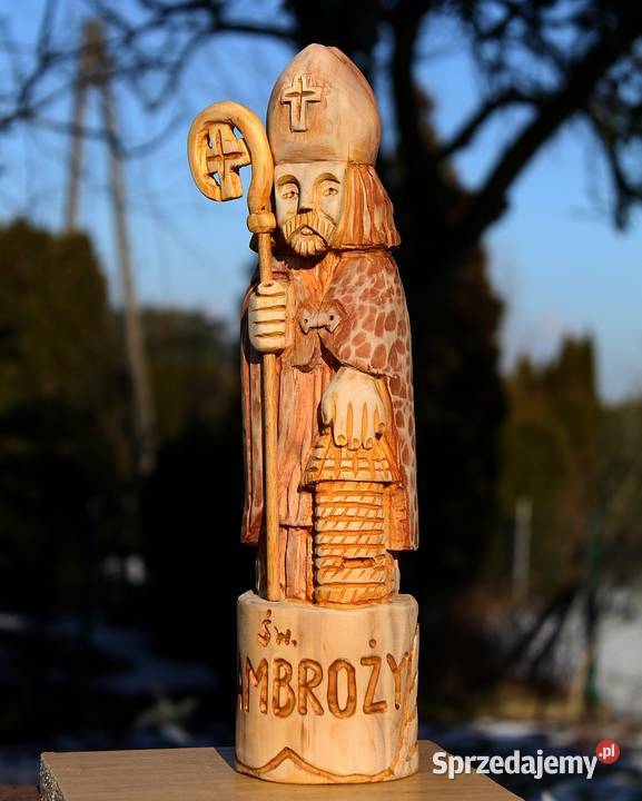 Św. Ambroży rzeźba Ludowa Gniezno - Sprzedajemy.pl