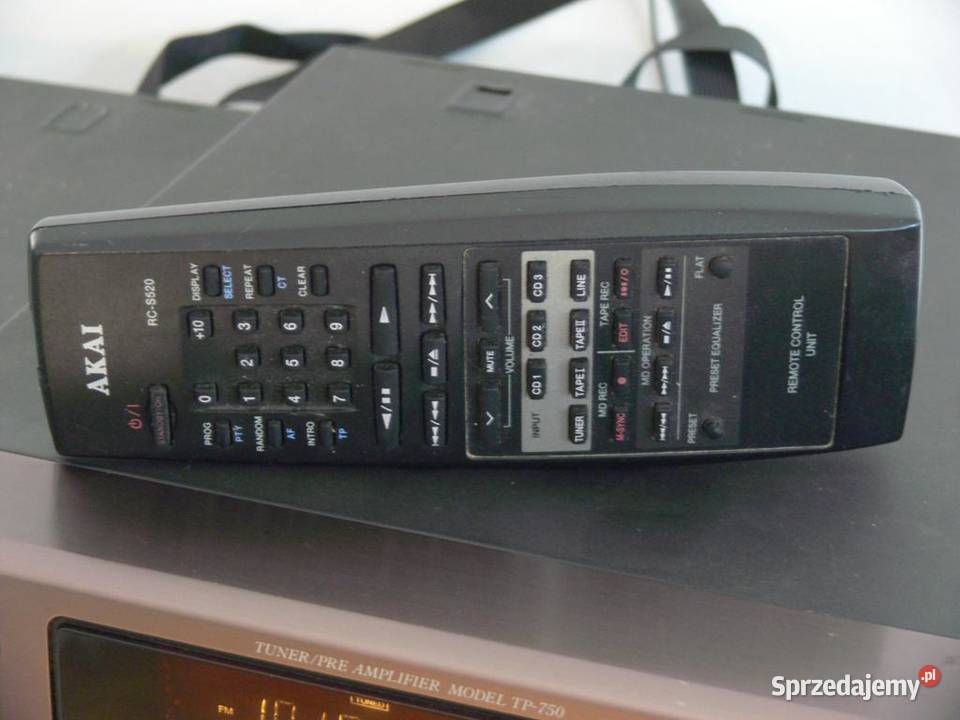 Wieża Akai PA-750 z pilotem i korektorem, WYSYŁKA. Jasło - Sprzedajemy.pl