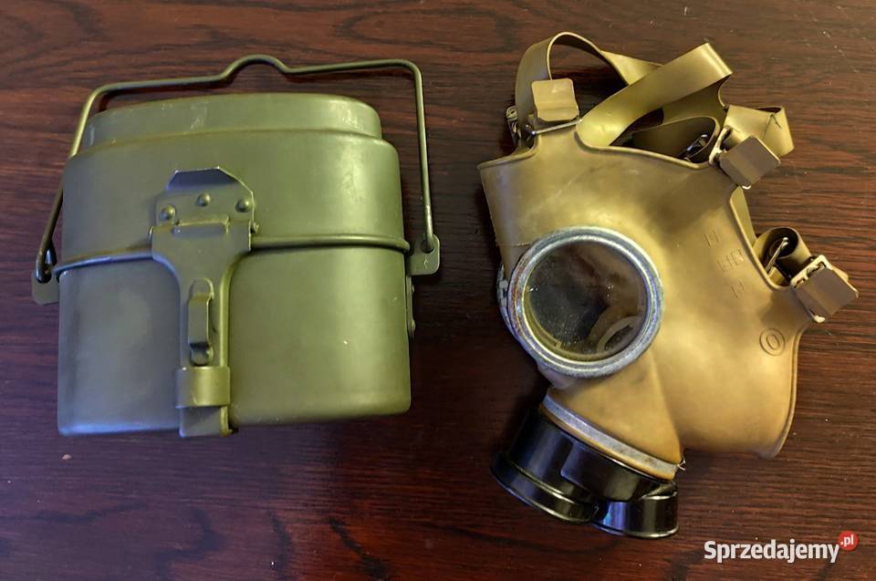 Maska przeciwgazowa menażka wojskowa PRL Harasiuki - Sprzedajemy.pl