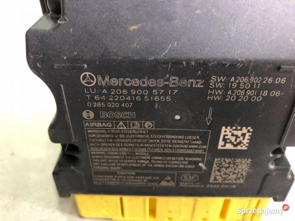 MERCEDES CLA C117 W117 MODUŁ AIRBAG 2069005717 Murzynowo - Sprzedajemy.pl